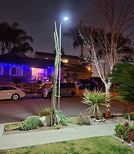 Endurance Solar Street Lights Outdoor LED Lamp, 6000 Lumens Flood Light, Motion Sensor Security Night Light, Dusk to Dawn, Water Resistant Suitable for Wall & Pole Mounting, Mounting Bracket Included