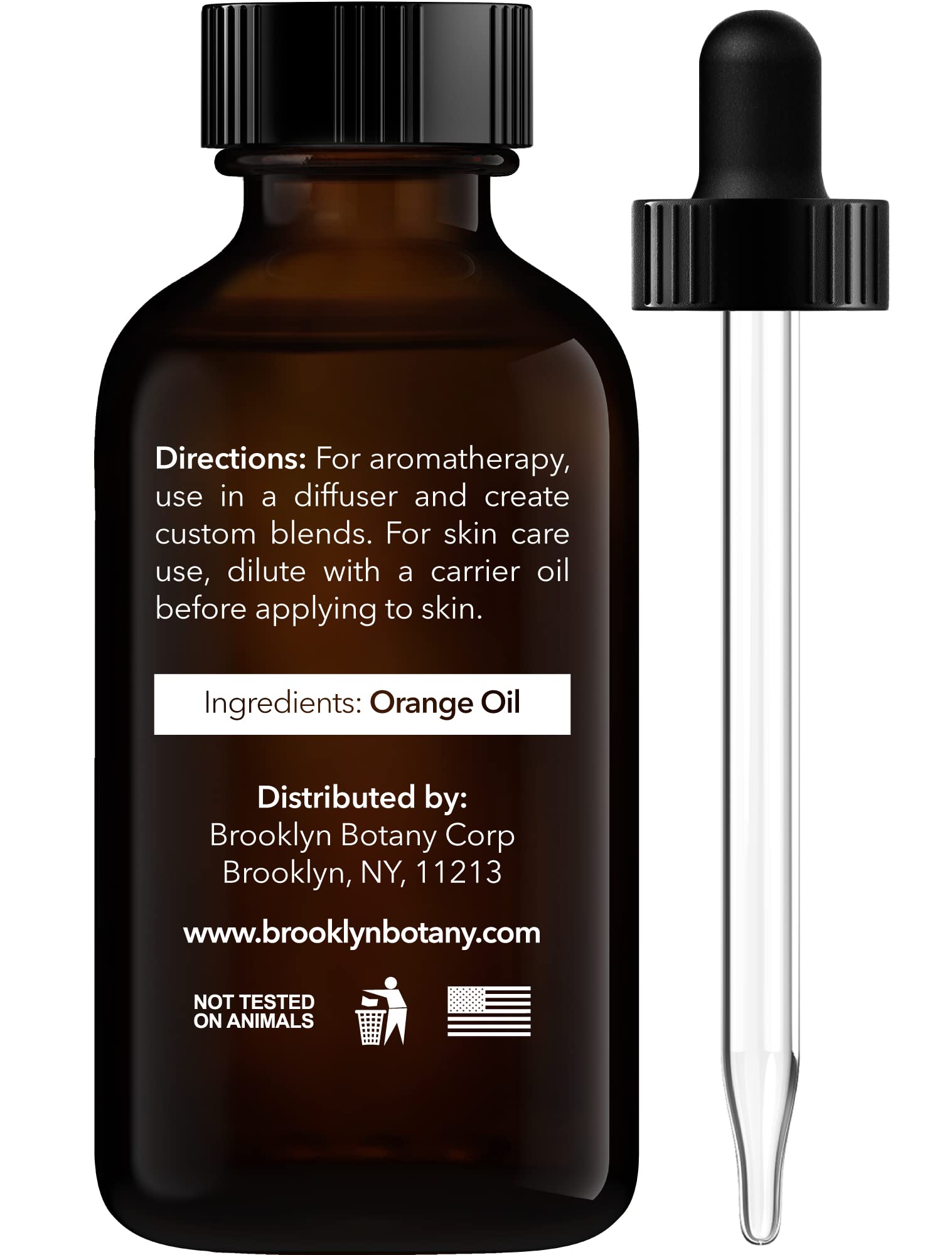 Brooklyn Botany Sweet Orange Essential Oil – 100% Pure and Natural – Premium Grade Oil with Dropper - for Aromatherapy and Diffuser - 1 Fl Oz