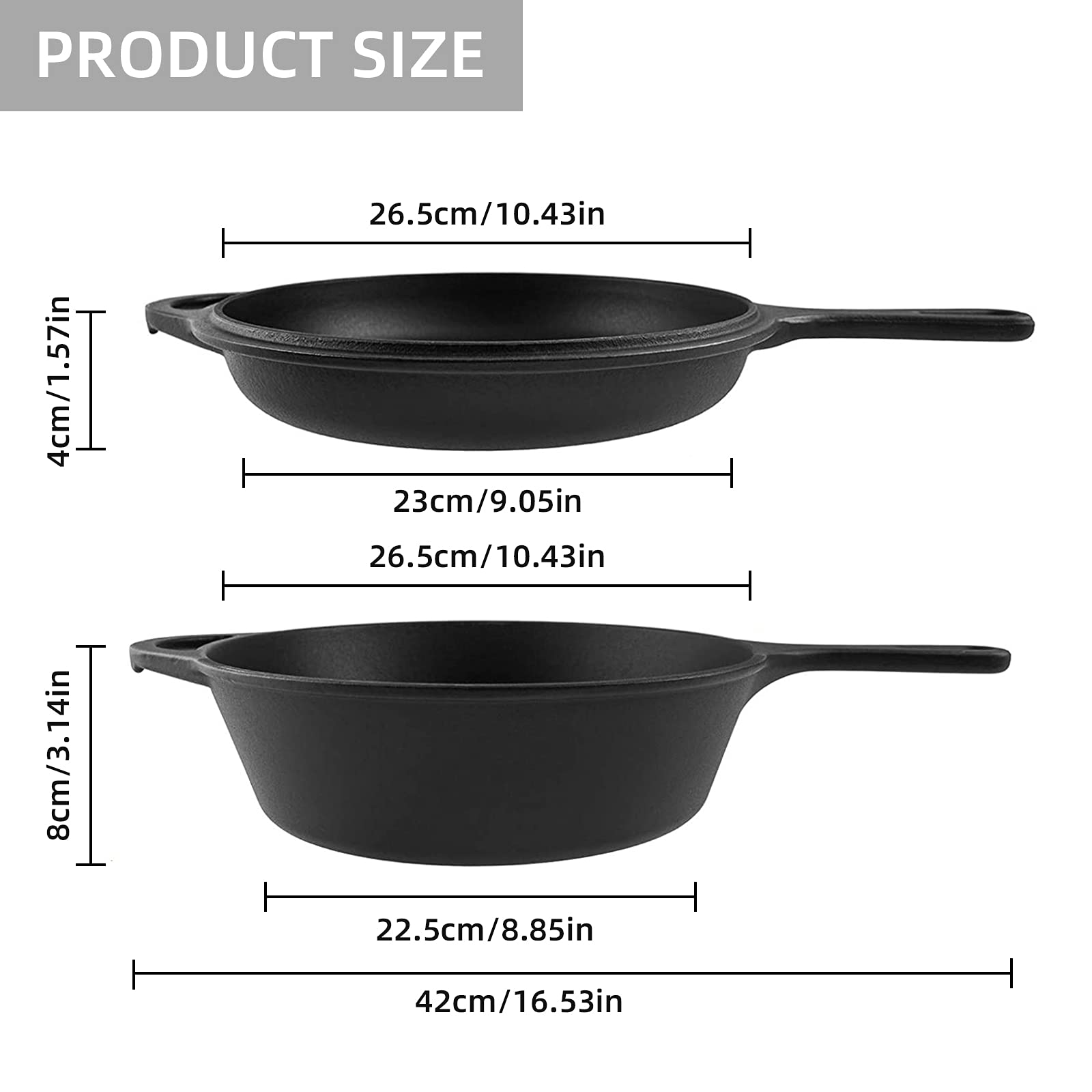 Camping Dutch Oven, 6 Quart Pre-Seasoned Camp Cookware Pot With Lid - Lid Lifter, Cast Iron Deep Pot with Metal Handle for Camping Cooking BBQ Baking Campfire