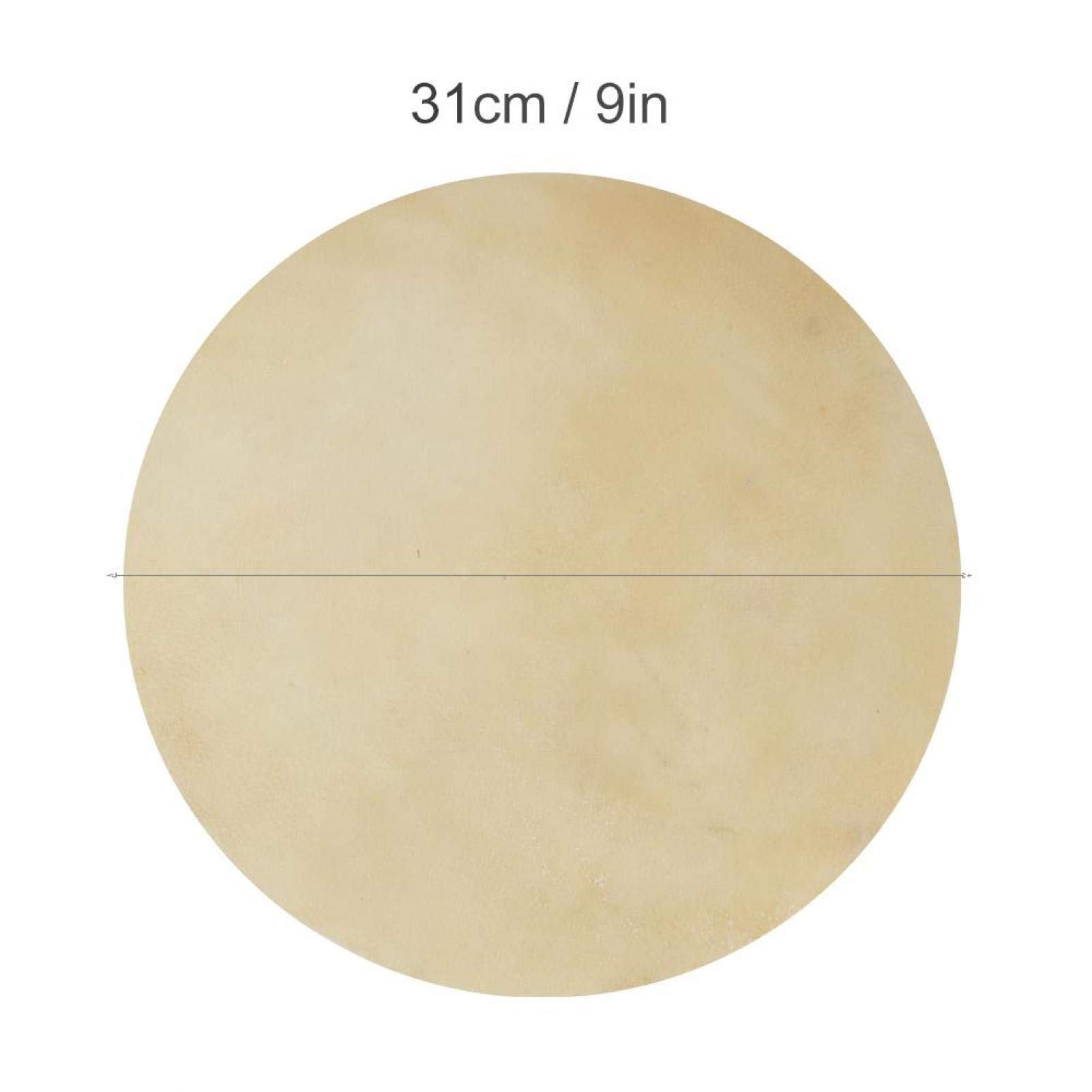 Bongo Drum Head Skin, 2Pcs Drum Head Skin, with Consistent Clear Sound Buffalo Leather Thick Drum Accessory for Bongo Drums African Drums(9.0 inch)