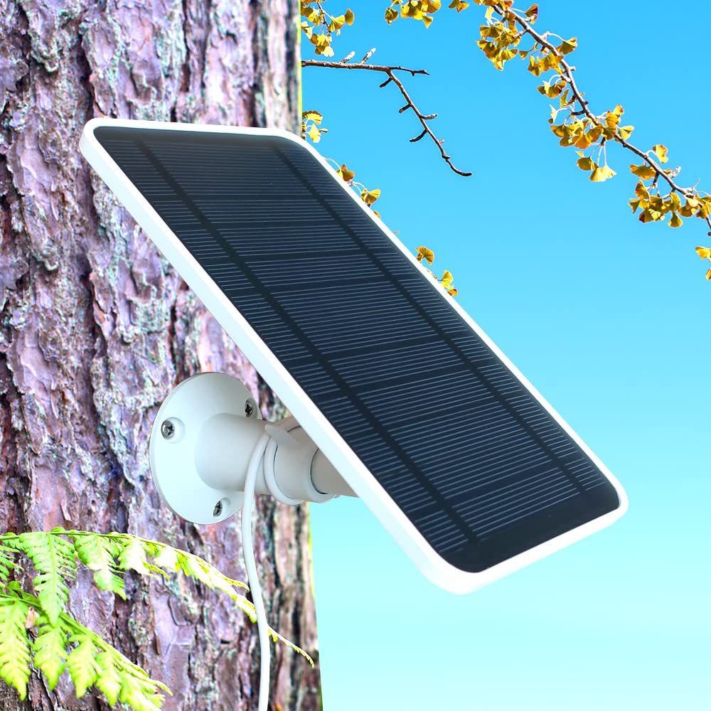 DIANMU Solar Panel for Arlo Ultra/Ultra 2/Pro 3 Floodlight/Pro 4 XL/Pro 5S 2K Spotlight Camera (Not for Arlo Pro3/Pro4) with 13 FT Magnetic Charging Cable and Aluminium Alloy Adjustable Mount (2 Pack)