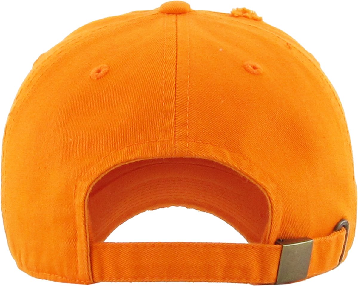KBETHOS KBE-VINTAGE ORG Vintage Washed Cotton Baseball Cap, Orange
