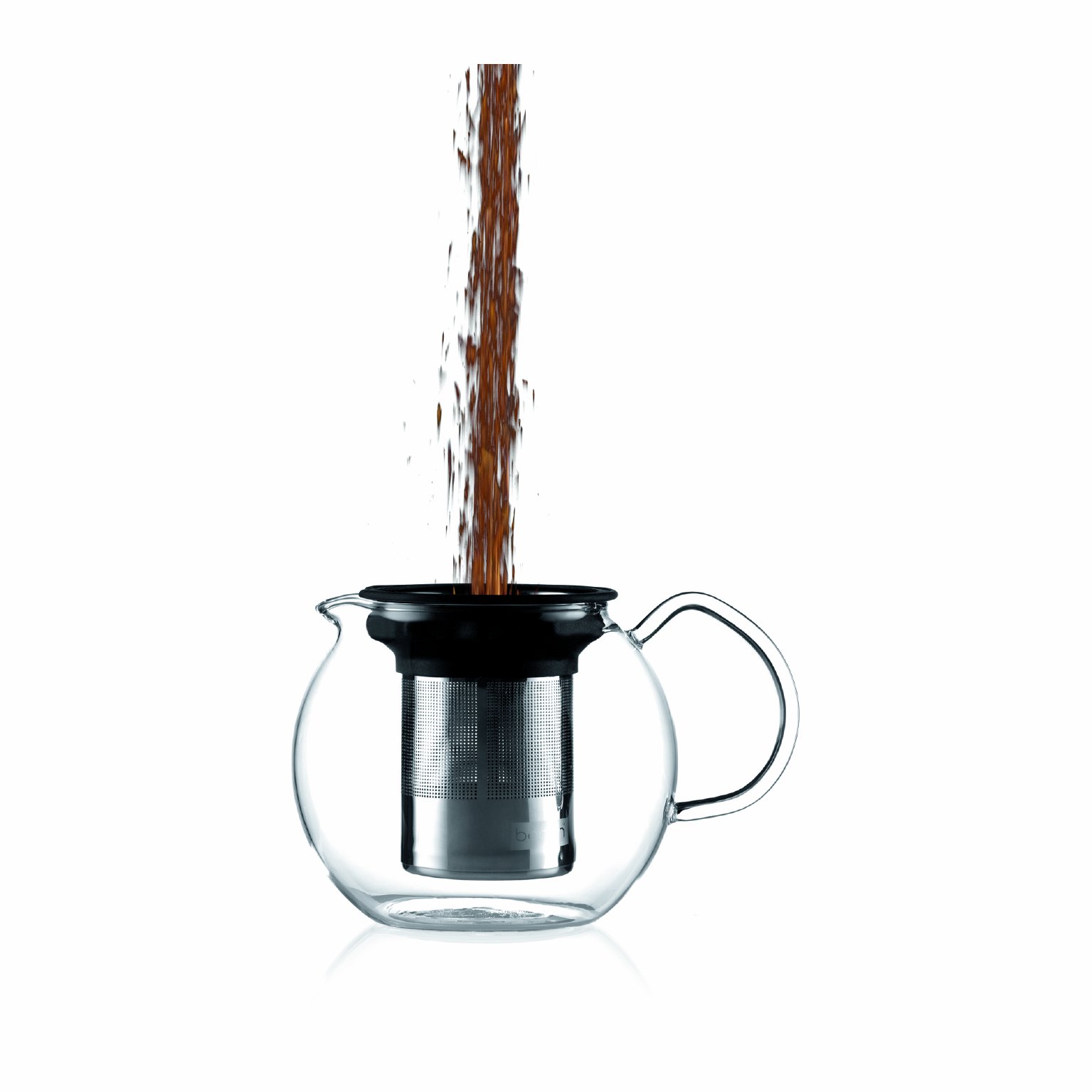 Bodum ASSAM Teapot, Glass Teapot with Stainless Steel Filter, 34 Ounce