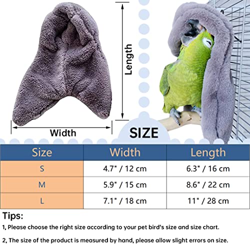 n Comfortable Fleece Bird Blanket for Cage, Cozy Corner for Parrot Cage Warm Bird Bed in Birdcage Cuddle Nest Hanging Bird Toys