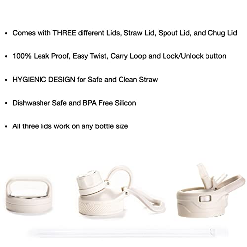 POLAR FLASK Stainless Steel Sports Water Bottle β 3 Premium Lids β Keeps Liquids Cold or Hot, Leak Proof & Sweat Proof