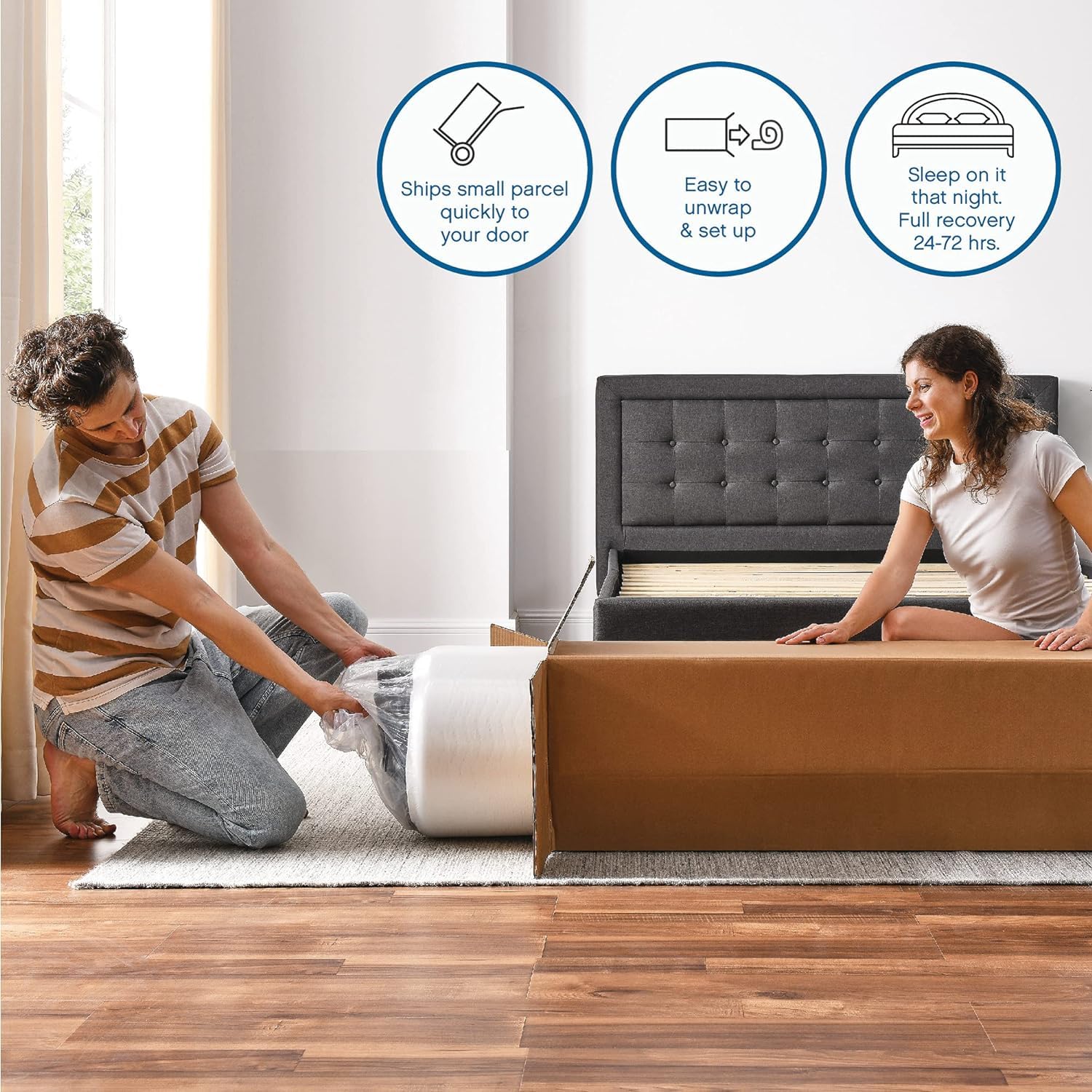 Classic Brands Cool Gel Ventilated Memory Foam 12-Inch Mattress, CertiPUR-US Certified, Mattress in a Box, California King, White