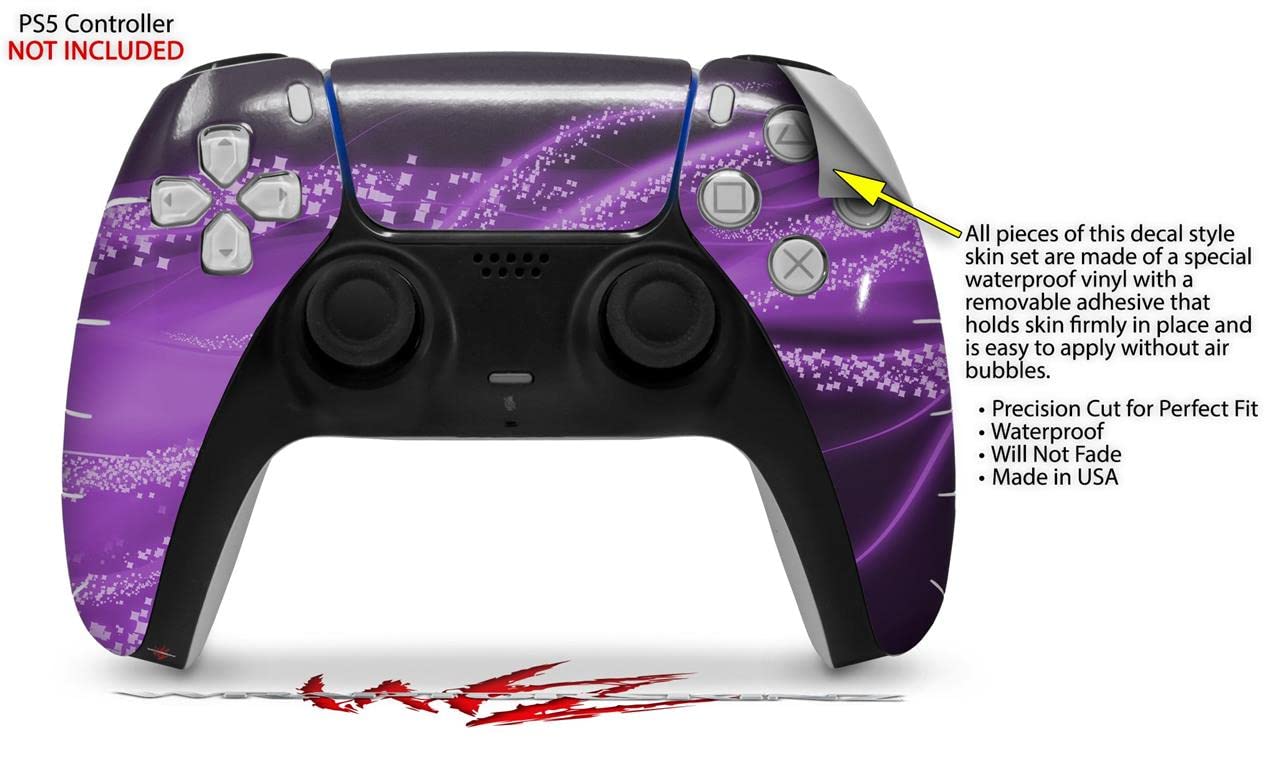 WraptorSkinz Skin Wrap compatible with Sony PS5 DualSense Controller Mystic Vortex Purple (CONTROLLER NOT INCLUDED)