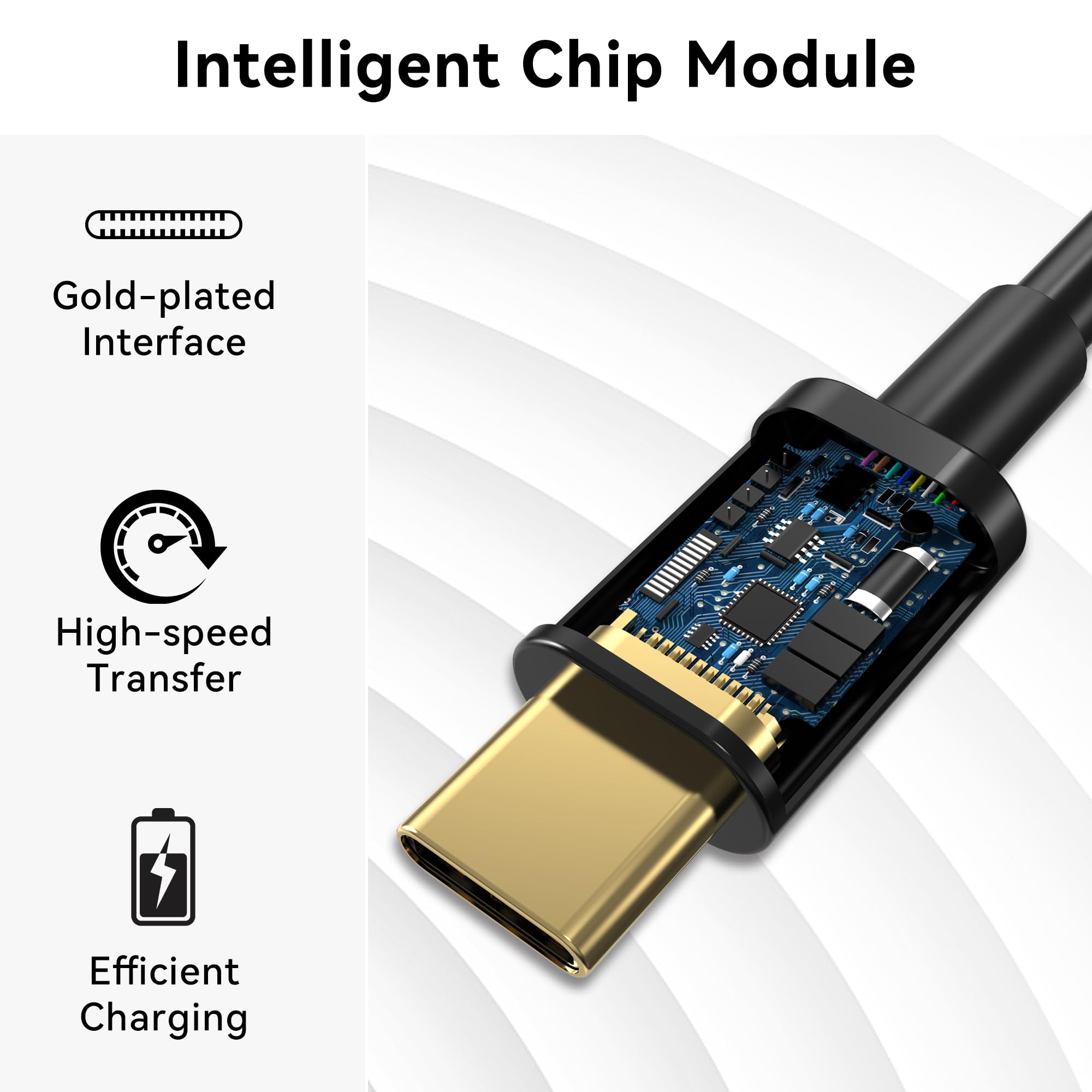 ecjtu USB-C to USB-C Cable 3.3FT(1 Pack)