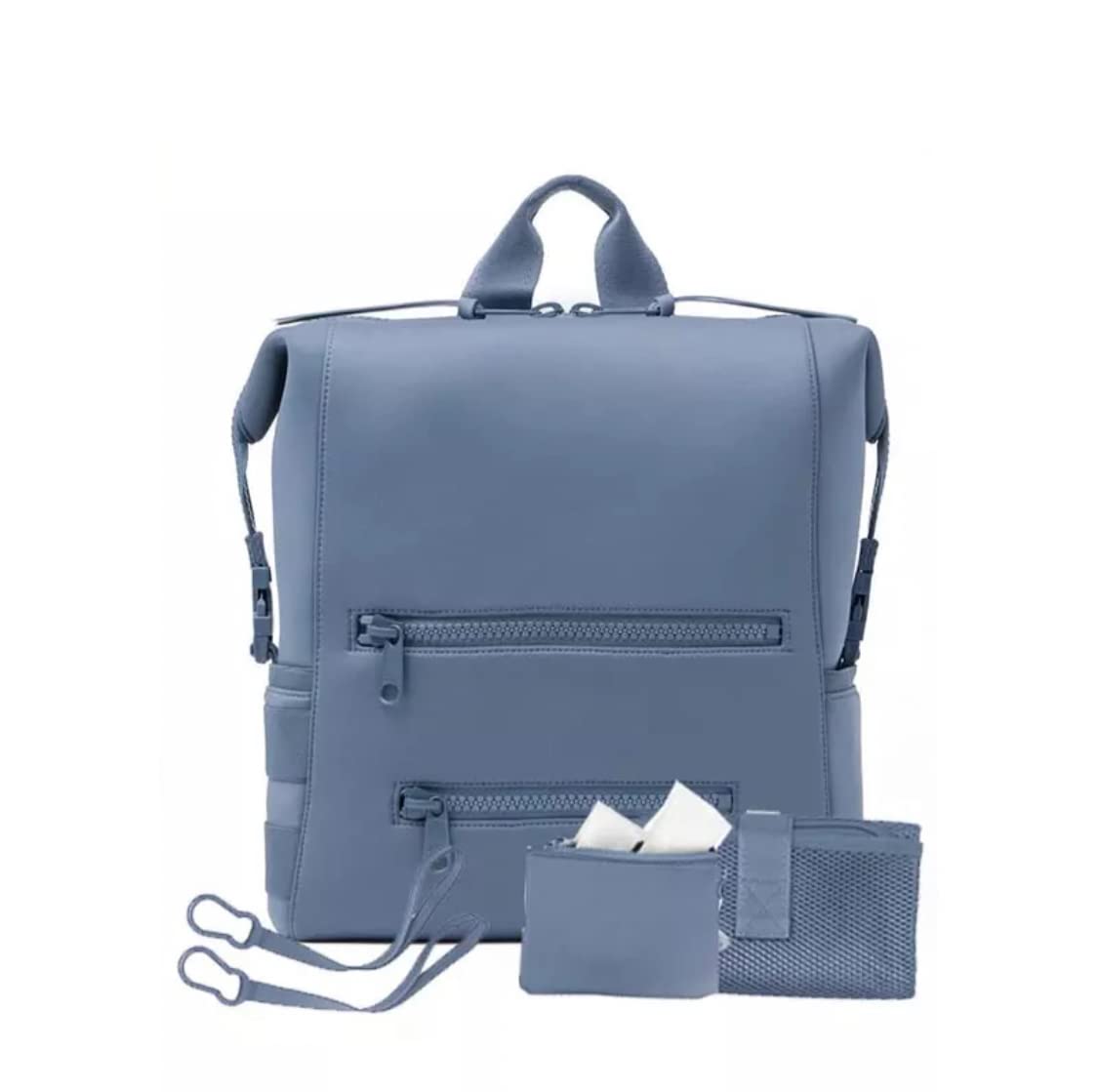 Diaper Bag Backpack- Multifunctional bag- Stylish baby bag- Baby bag with stroller hooks- Diaper bag with changing pad- Maternity bag for Mom and Dad (Blue)