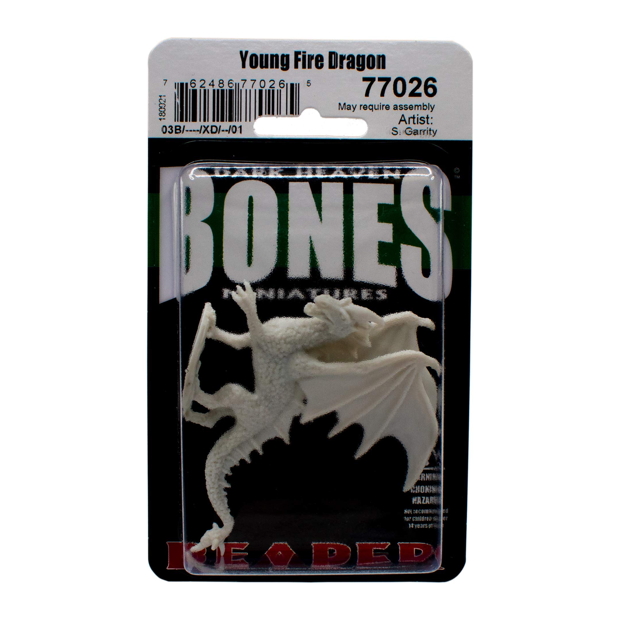 REAPER 77026: Young Fire Dragon - Dark Heaven Legends Bones Miniature