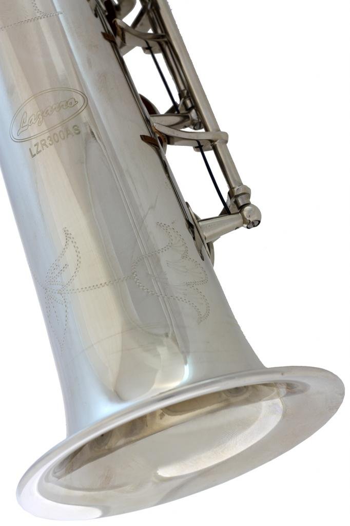 Lazarro Silver Nickel Bb B-Flat Straight Soprano Saxophone Sax Lazarro+11 Reeds,Care Kit~24 COLORS Available-300-NK