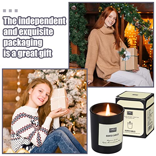 MTLEE 24 Pcs Candles for Home Scented Candles Gift Set for Women Bulk 8 Long Lasting Aromatherapy Jar Candle Soy Wax Candles for Teacher Birthday Thanksgiving Anniversary (Fresh Scent, Elegant Style)