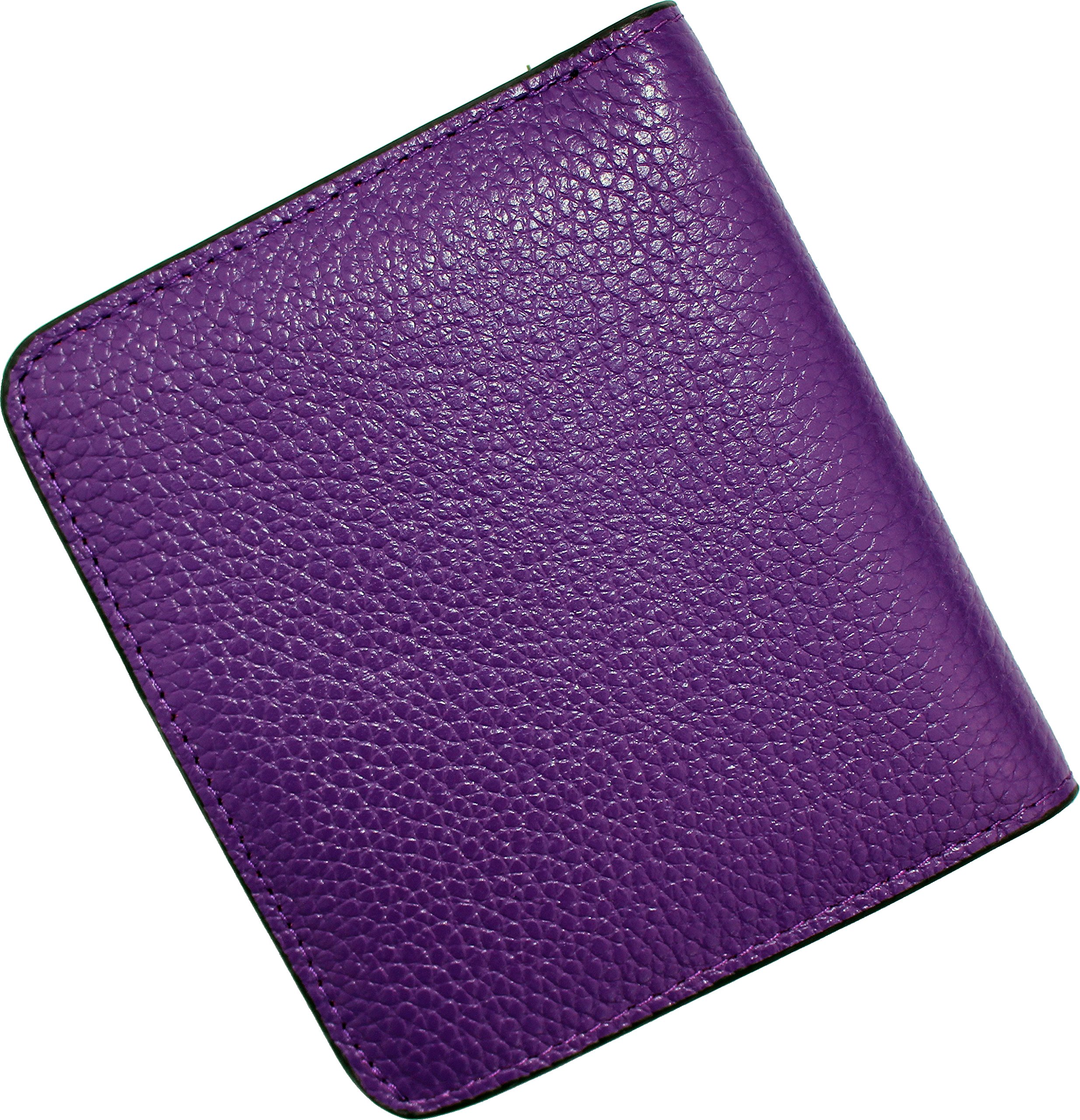 KELADEY Women's RFID Blocking Small Genuine Leather Wallet Ladies Mini Card Case Purse (Lavender Purple)