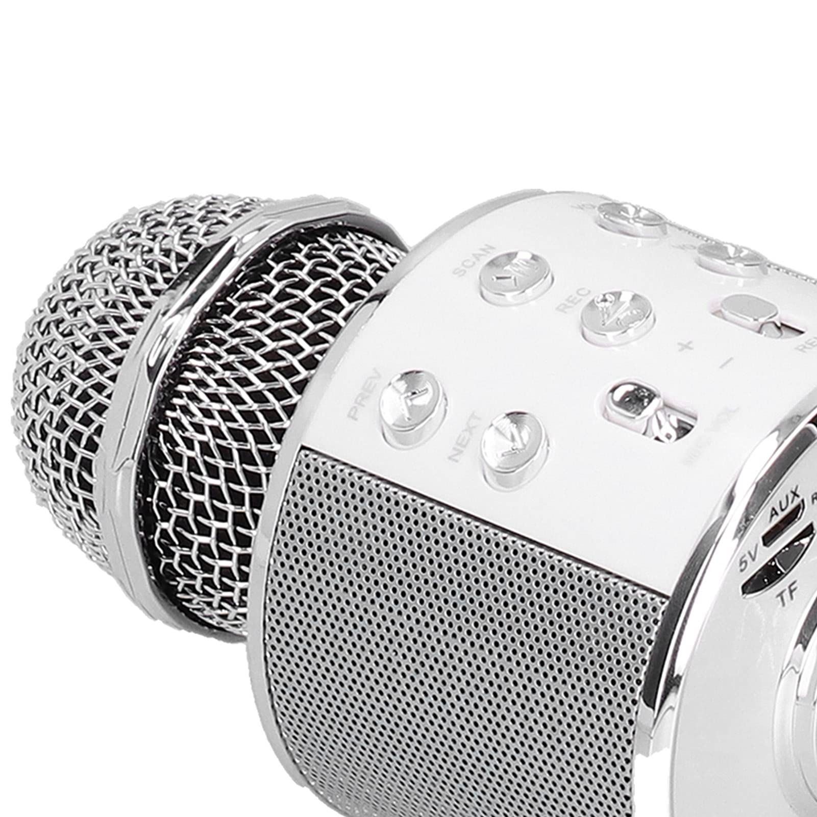WS-858 Bluetooth Karaoke Microphone Recording 3-in-1 Handheld Portable Mic Speaker Machine Music Player Recorder for Karaoke Party Wedding Meeting
