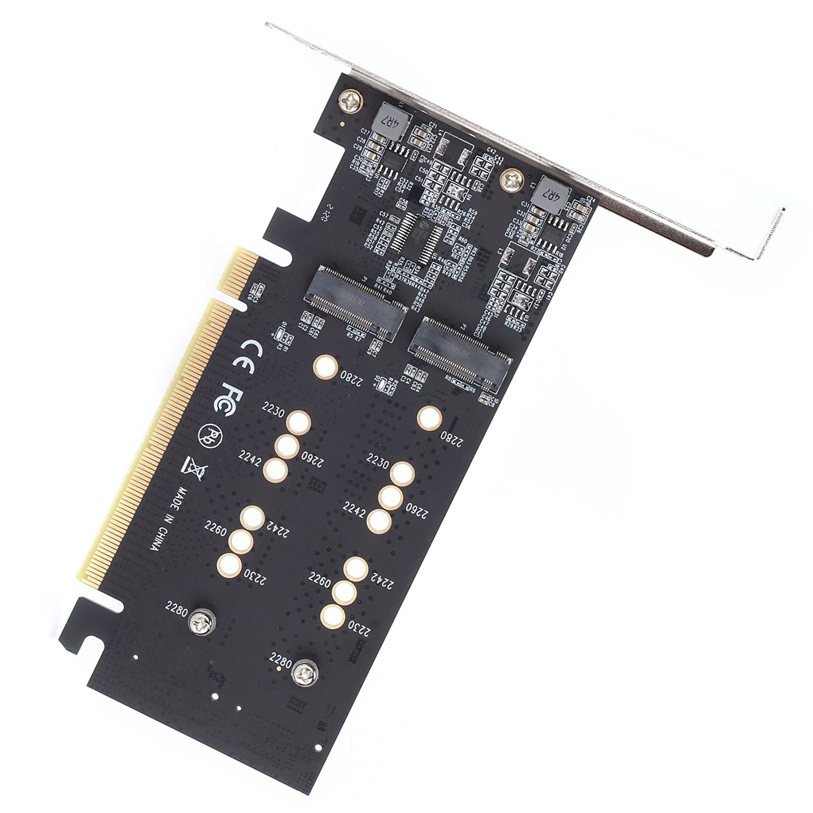 Nvme Pcie Card, Pcie Nvme Adapter NVME Two‑Plate Design 3.0 X16 Great Workmanship Environmentally Durable for Computer for Desktop for Replacement for PC