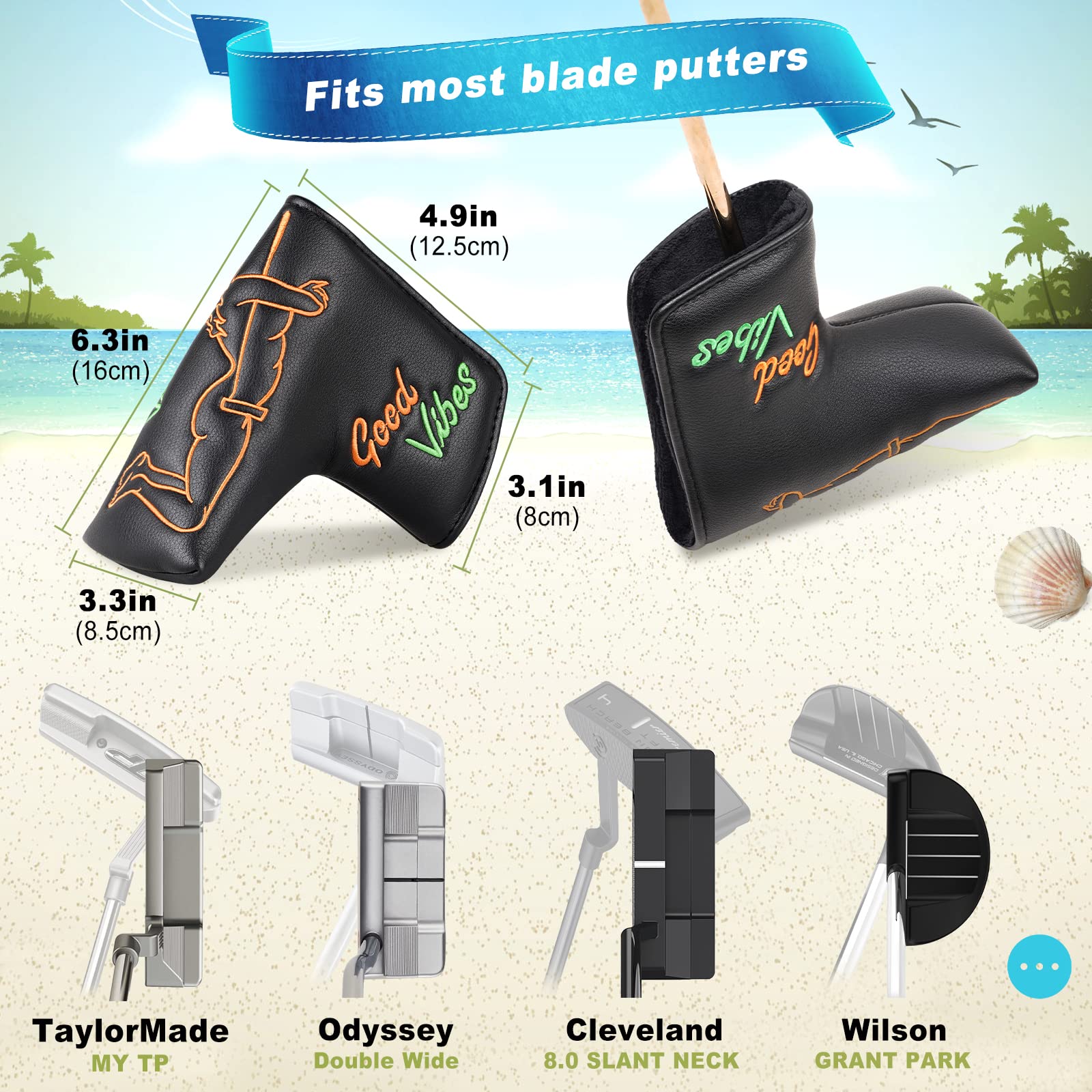 Craftsman Golf Mosaic Style You Win Blade Putter Head Cover Headcover for Scotty Cameron Ping Odyssey Taylormade