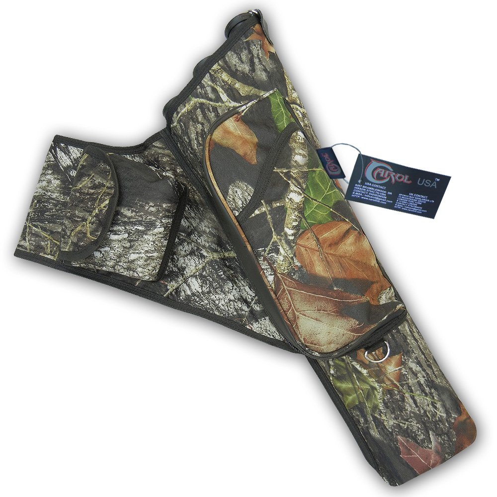 Carol Archery Three Tubes Target Side/Hip Fabric Arrow Quiver FAQPT787A CAMO R/H