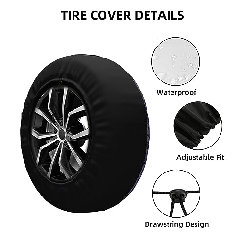 Haunted Mansion Spare Tire Cover Wheel Protectors Cover Weatherproof Sun Protection Tyre Covers,14" 15" 16" 17"