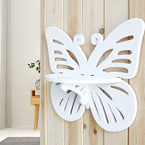 Floating Shelves Wall Mounted Shelf Butterfly Shape for Bedroom Bathroom Living Room Kitchen Home Office Laundry Room, 13 x 4.72 x 10.63in