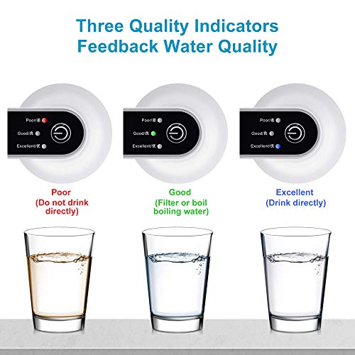 Electric Water Bottle Pump, Maypott Water Jug Pump for 3-5 Gallon Bottle Build-in TDS Water Quality Tester USB Charging Low Noise Portable Drinking Water Dispenser for Camping Outdoor (White)