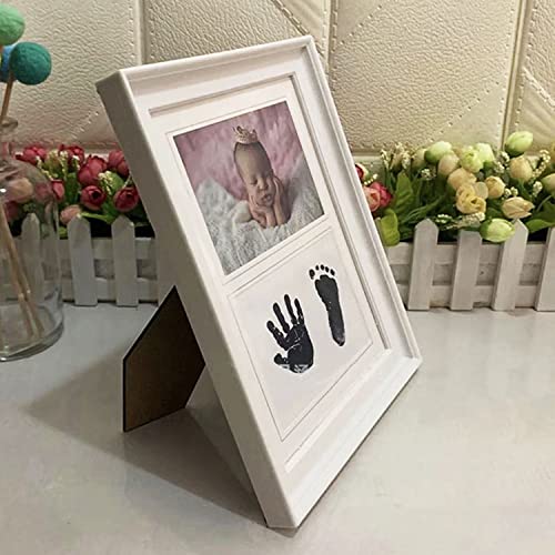 ZXT-parts 9x7 Baby Picture Frames Handprint and Footprint Kit. Photo Frame for Newborn. Opening 4.7x3.1 inch. White.