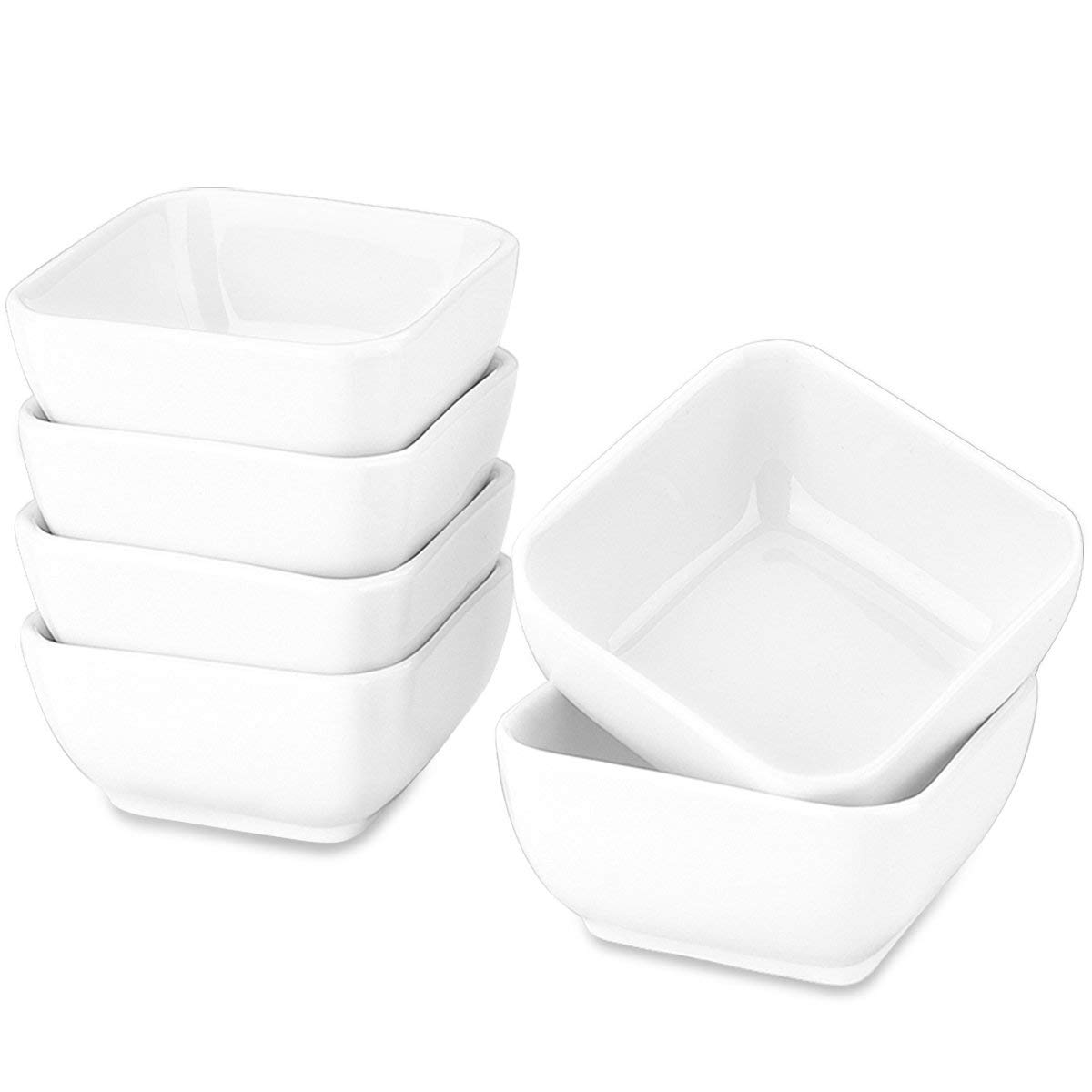 DELLING 3 Oz Ceramic Dip/Dipping Bowls Set Ultra-Strong 3 Oz Ceramic Dip Bowls Set,