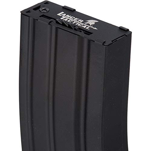 Lancer Tactical Gen 2 Hi-Cap 300 Round AEG Airsoft Training Metal Magazine Color Black Single