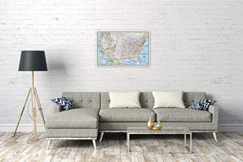 National Geographic United States Wall Map - Classic - Laminated (Poster Size: 36 x 24 in) (National Geographic Reference Map)