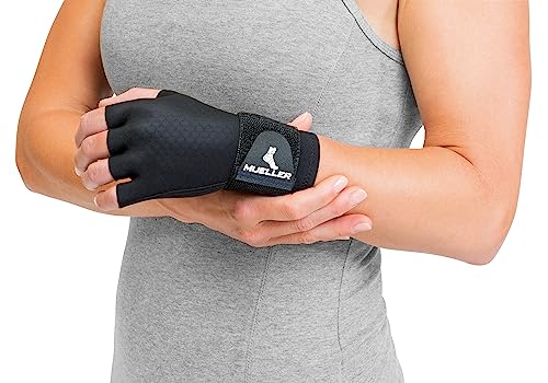 Mueller Sports Medicine Arthritis Compression Glove, Hand and Wrist Support, Fits Right or Left Hand, for Men and Women, Black, S/M