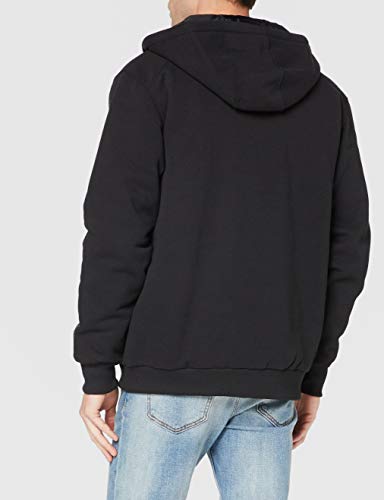 Carhartt Men's Rain Defender Rockland Quilt Lined Hooded Sweatshirt, black, Large
