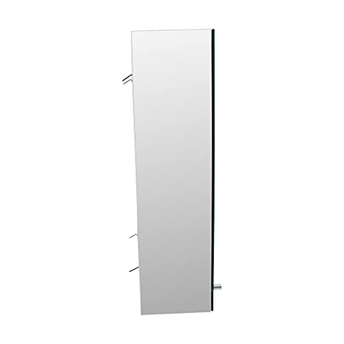 Renovators Supply Manufacturing Medicine Cabinets 19 3/4 in. x 13 1/8 in. Stainless Steel Rectangular Bathroom Wall Medicine Cabinet with Mirror and Mounting Hardware Opens Left to Right