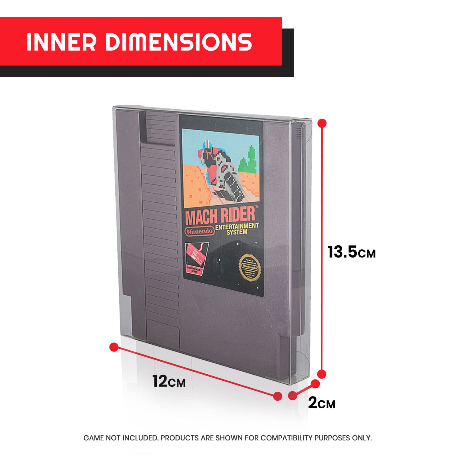 NES classic edition • NES Cartridge Case •Protector Compatible with Nintendo NES Games Cartridge - 0.40MM Thick, compatible for Legend of Zelda, Mario Bros, Mega Man, Metroid, Super Mario (Pack of 25)