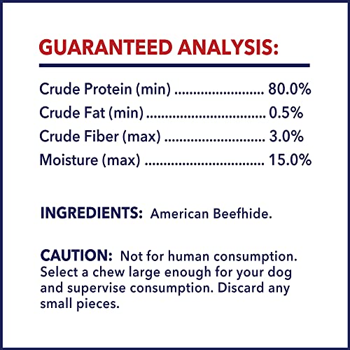 Pet Factory 100% Made in USA Beefhide 8-9" Assorted (Bones & Rolls) Dog Chew Treats - Natural Flavor, 6 Count/1 Pack