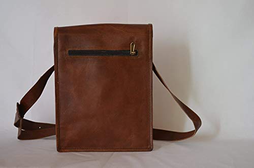 Komal's Passion Leather 11 Inch Sturdy Leather satcel Ipad Messenger Bag for Men and Women
