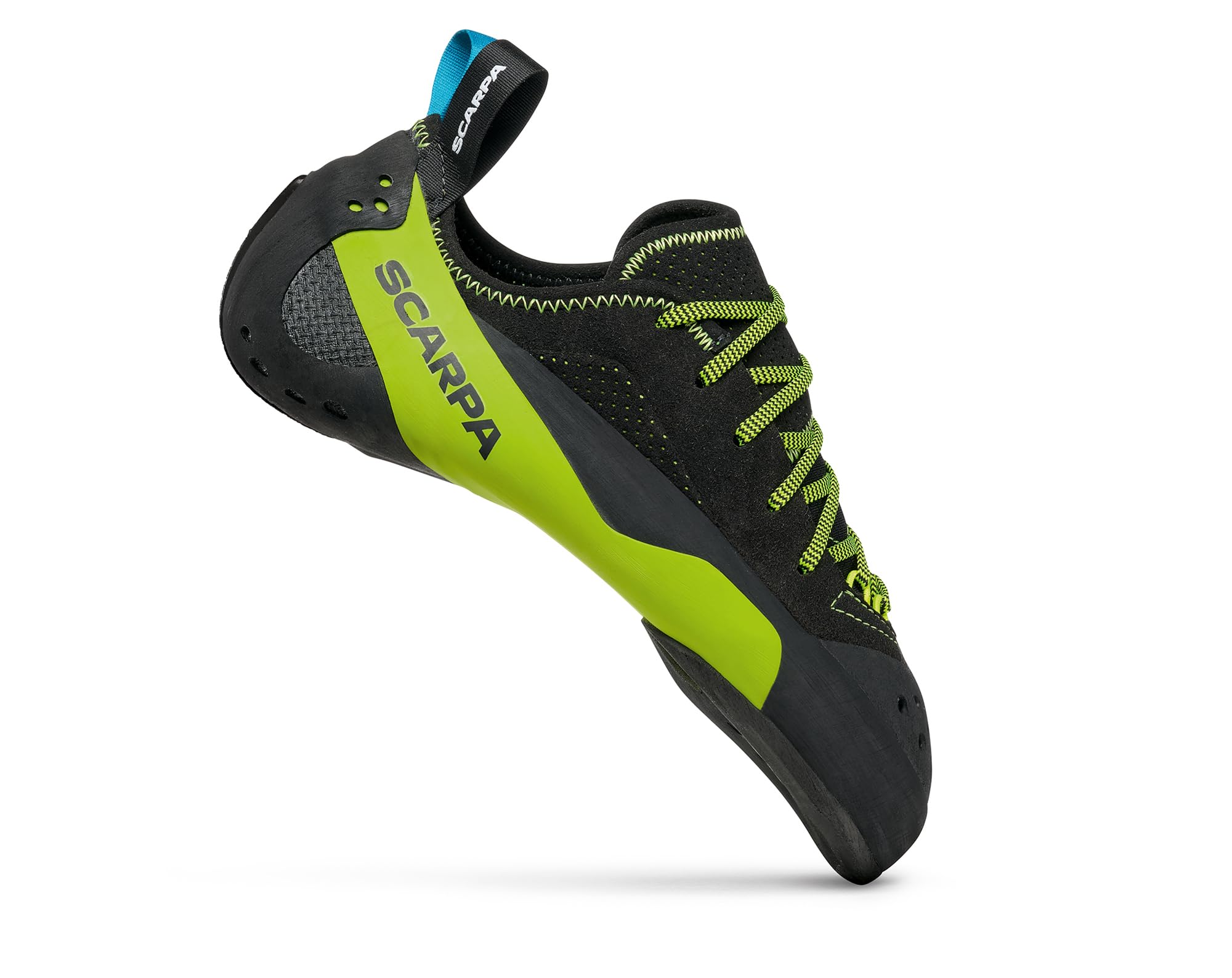 SCARPA Mago Lace Rock Climbing Shoes for Sport Climbing and Bouldering - Specialized Performance for Edging and Support - Bright Lime - 11