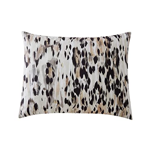 Kenneth Cole New York - Queen Duvet Cover Set, Cotton Reversible Bedding with Matching Shams, Modern Home Décor (Abstract Leopard Brown, Queen)