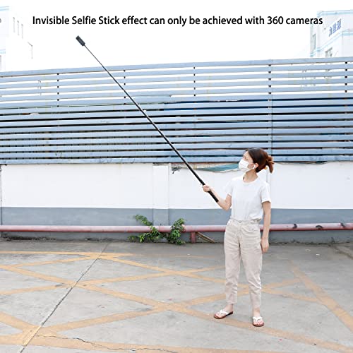 PellKing Long 77inch Invisible Selfie Stick for Insta360 ONE X3, X2, X, Insta360 ONE R, RS, Insta 360 Camera 1/4" Extended Monopod Pole