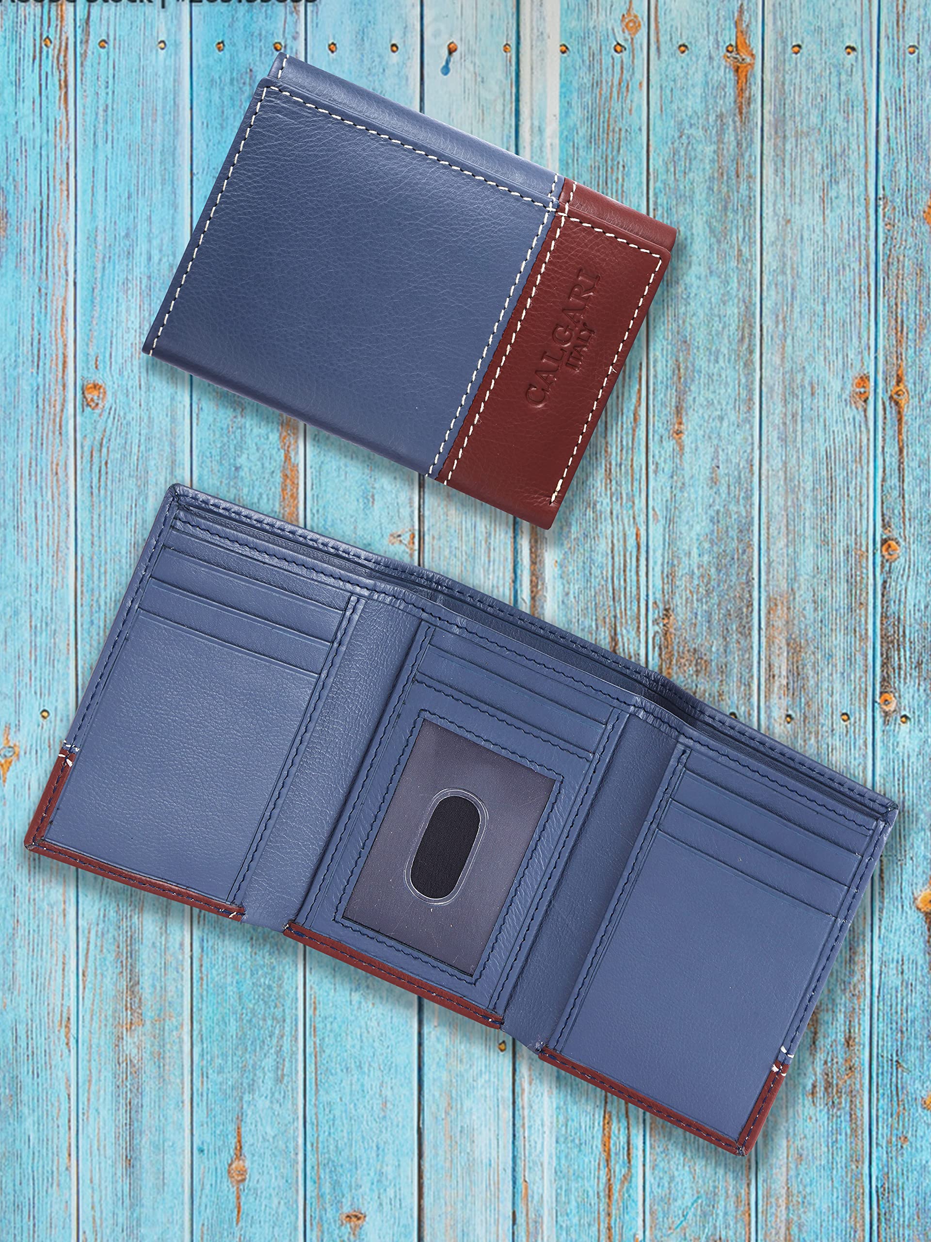 CALGARIยฎ Italian Luxury Leather Wallets For Men | Trifold
