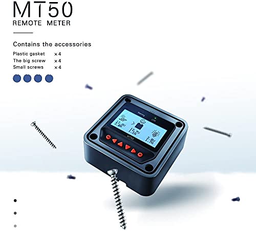 EPEVER MT-50 Remote Meter with LCD Display Remote Meter Fit for Tracer-an, Tracer-BN, TRIRON Series Solar Panel Battery Regulator