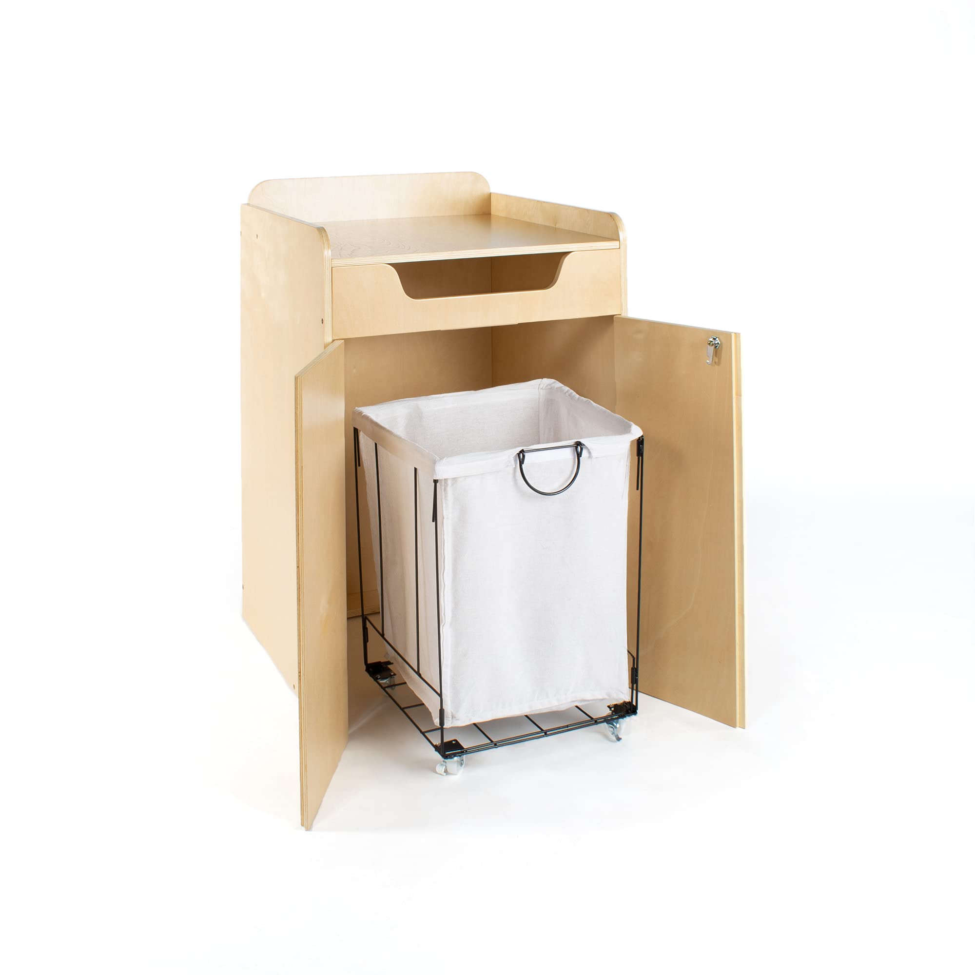 Guidecraft Library Book Drop - Wooden Rolling Books and Media Storage Unit with Casters, Office and School Supply