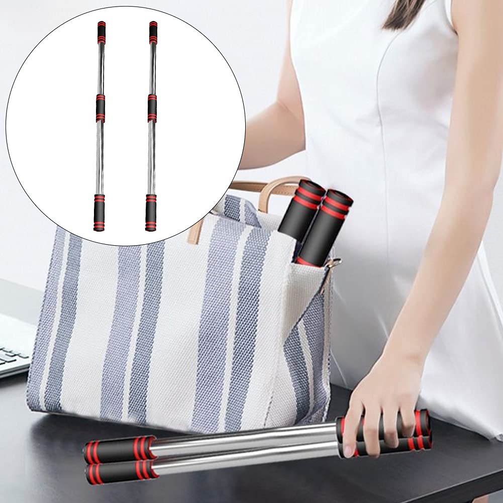 CALIDAKA 2pcs Yoga Sticks Stretching Tool, 31.5inch Posture Correction Sticks with Stick Buckle, Yoga Stick Open Shoulder, Posture Correction Straight Back Straighteners