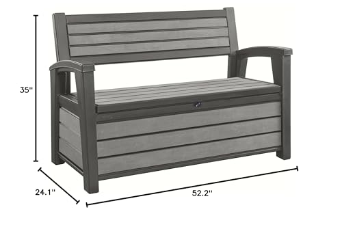 Keter Hudson Bench Outdoor Chest Bench - 227 Litre