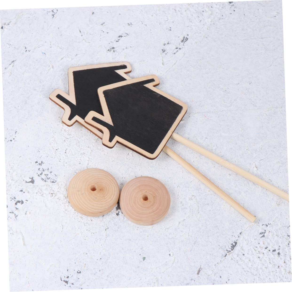 Ciieeo 10pcs Chalkboard Display Sign Message Chalkboard Table Number Message Board Signs Table Number chalkboards Writing Board Mini Blackboard Wedding Signs Dining Table Wooden Easel