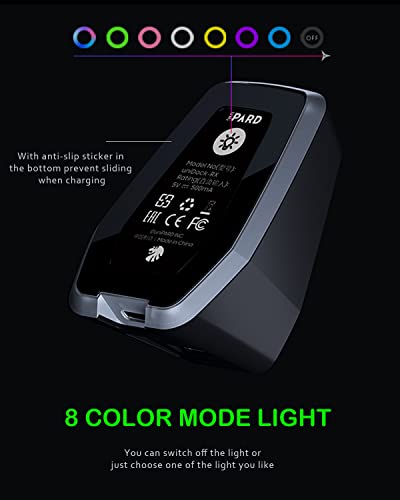 Charging Dock for Razer Gaming Mouse Naga pro Basilisk Ultimate Viper Ultimate DeathAdder V2 Pro Magnetic Black Charger Dock RGB Lights Type-C Charging Cable Anti-Slip Base