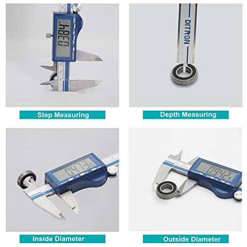 Digital Calipers, 6" Electronic Caliper Measuring Tool, Digital Micrometer with Large LCD Screen, Extreme Accuracy for Home/Industrail/Jewlery Measurement