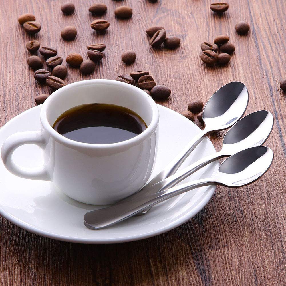 Demitasse Spoons Set of 15, Mini Coffee Spoons, FIVOENDAR Stainless Steel Espresso Spoons, Small Spoons for Dessert, Tea, Appetizer, 4 inch