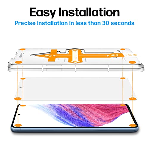 Power Theory Designed for Samsung Galaxy A53 5G Screen Protector Tempered Glass [9H Hardness], Easy Install Kit, 99% HD Bubble Free Clear, Case Friendly, Anti-Scratch, 2 Pack