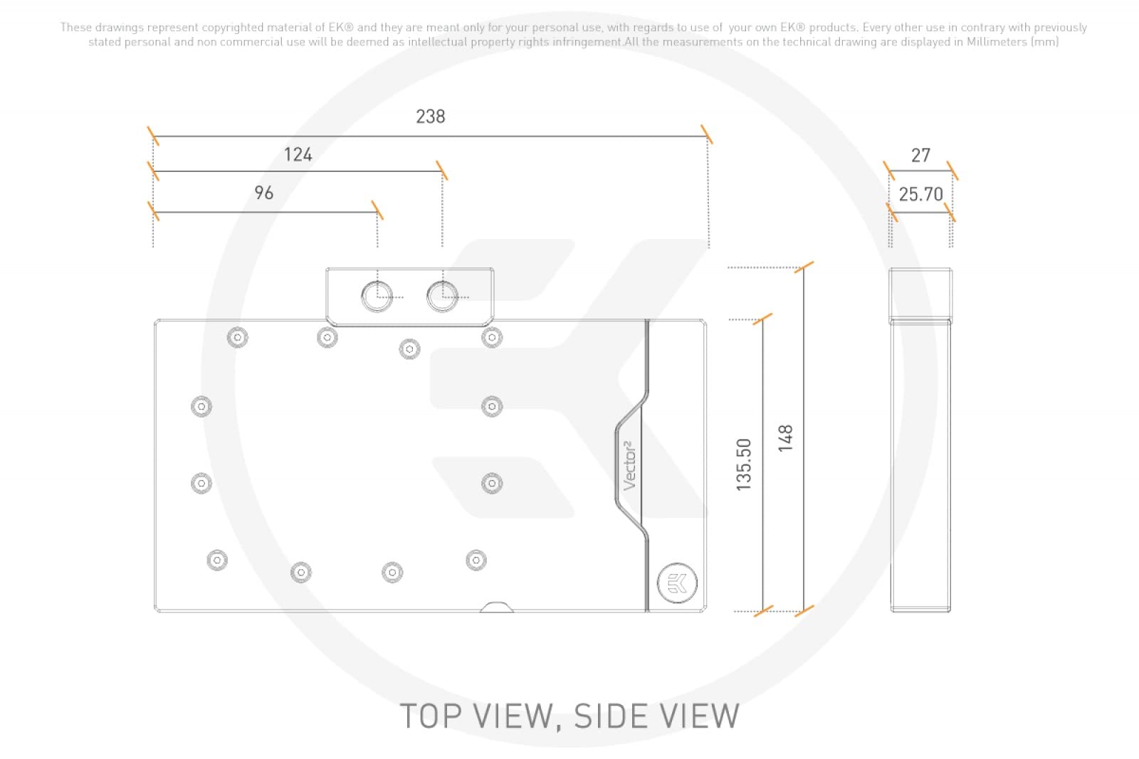 EKWB EK-Quantum Vector 2 FE RTX 4090 GPU Water Block, D-RGB, Nickel + Plexi