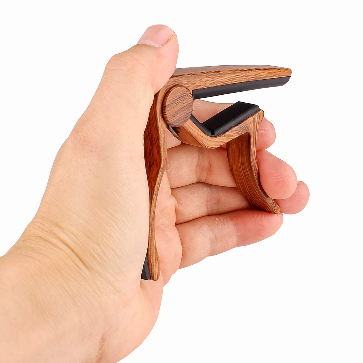 Capo,Guitar Capo,with 5 Pack Guitar Picks,Guitar Capos,for Acoustic Guitar, Electric Guitar,Bass,Ukulele (Rosewood)