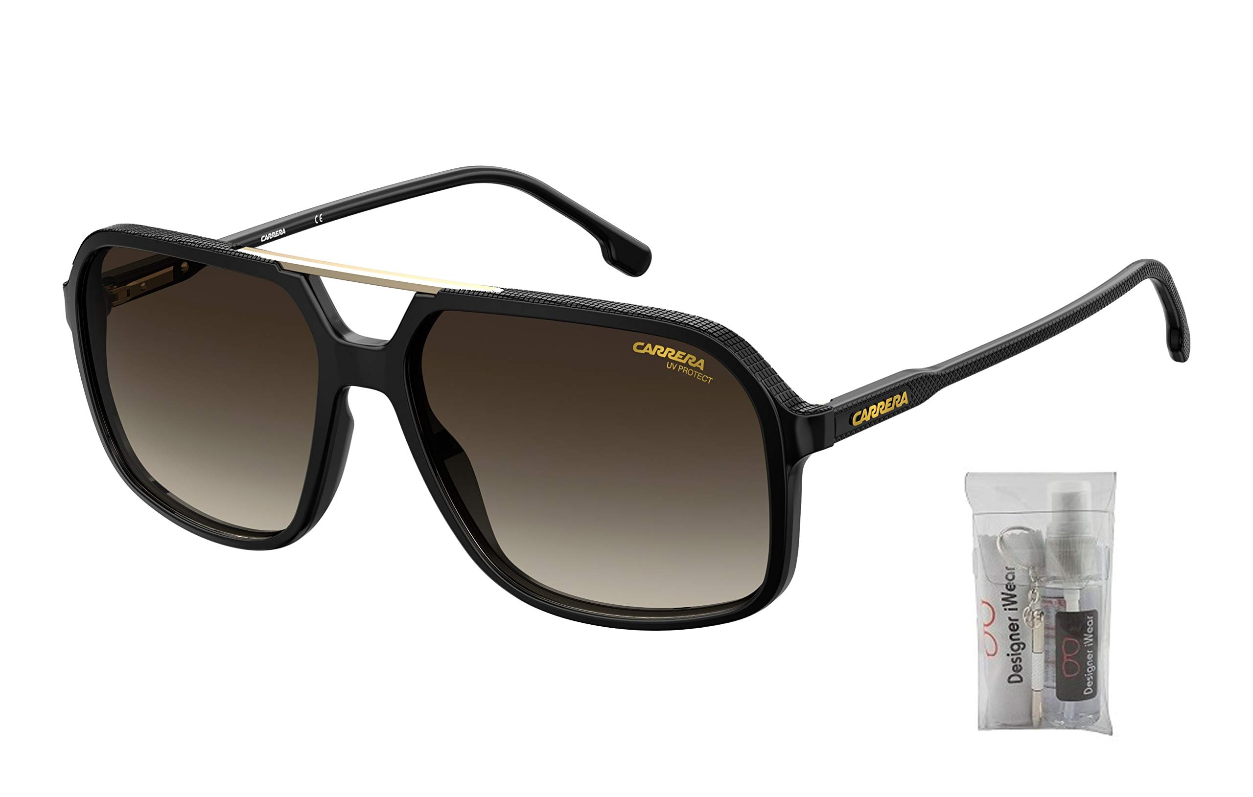Carrera CA229/S 0PJP/KU 59M Blue/Blue Rectangular Sunglasses For Men For Women+ BUNDLE with Designer iWear Eyewear Kit